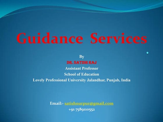 Concept of guidance | PPT