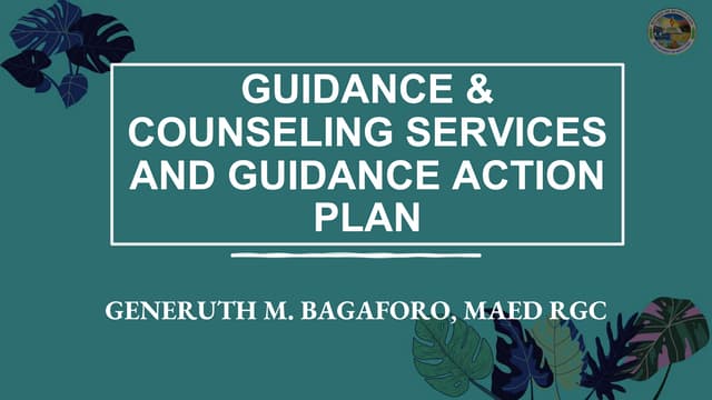 Proposed Guidance Program | PDF