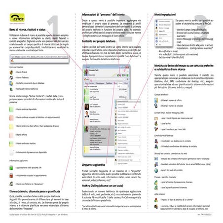 Guida rapida di Estos ProCall 4 Plus | PDF