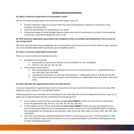 Guide to forms of separation | PDF