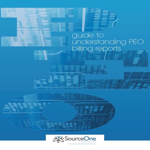 Guide to PEO Billing Reports | PDF | Personal Taxes | Personal Finance