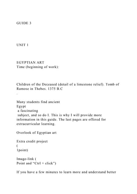 EGYPTIAN ART & ARCHITECTURE | PDF