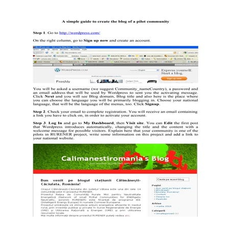 Guide create community_blog | DOC