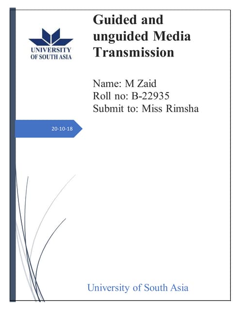 un Guided media | PPT | Computer Networking | Computing