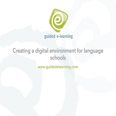 Creating a digital environment for language schools (David Coarsey) | PDF