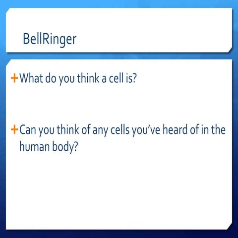 Introduction to Cells | PPTX