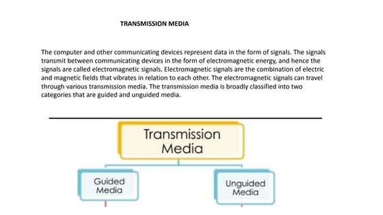 Transmission media (data communication) | PPTX