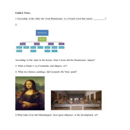 Guided notes renaissance | DOCX | Fine Art