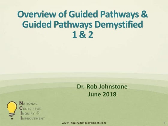 NCII Guided Pathways: Urgency and Transformations | PPT