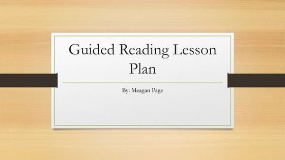 Reading lesson plan | DOCX