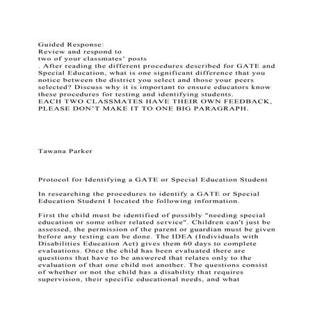 Guided Response Review and respond to two of your classmates’.docx