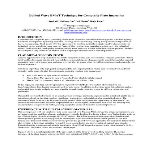 Guided Wave Emat Technique For Composite Plate Inspection Pdf