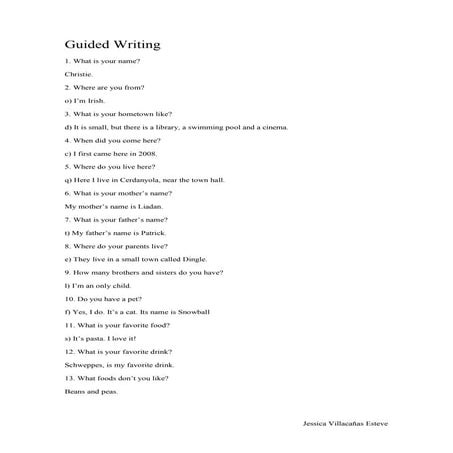 Guided writing | PDF