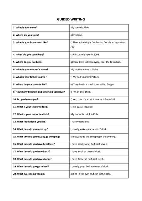 Guided writing | ODT