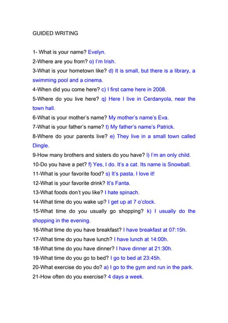 Guided writing | PDF