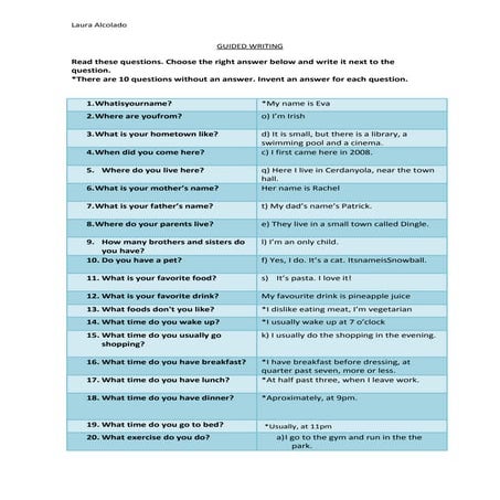 Guided writing | DOCX