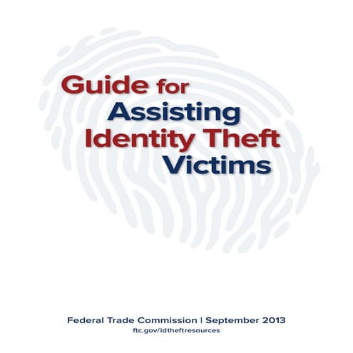 Guide for Assisting Identity Theft Victims | PDF