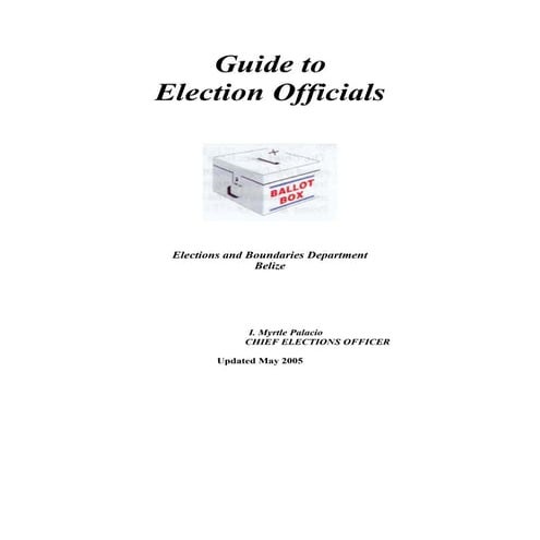 BOUNDARY REDISTRICTING BELIZE: Legal Framework 2004/2005 | DOCX
