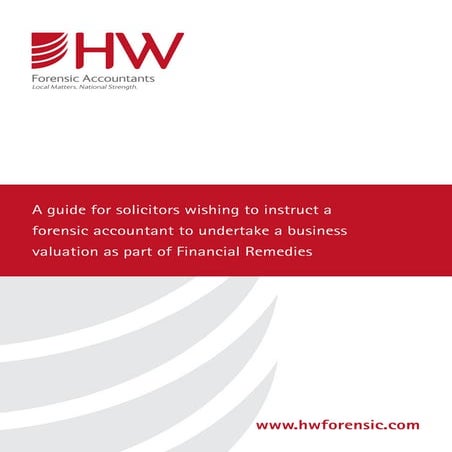 Guide for instructing a forensic accountant | PDF