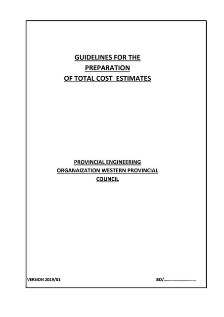 Estimating, administrative approval, technical sanction, budget ...