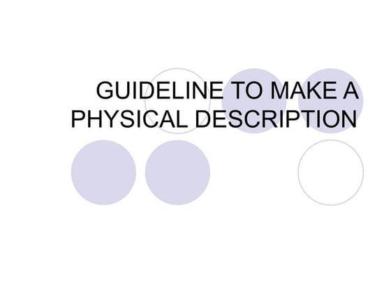Physical description | PPT