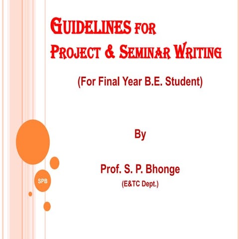Guideline for project writing | PPTX | Technology & Computing