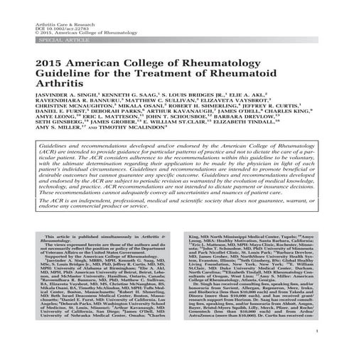 Treatment of Established RA | PDF