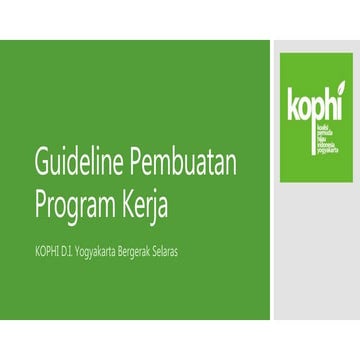 Guideline pembuatan program kerja | PPTX