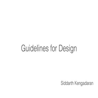 Basic Design Guidelines | PPT