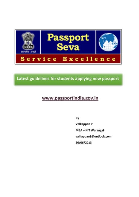 Steps to Submit an Application at Passport Seva Kendra | PPTX | Technology & Computing