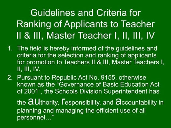 DepED Master Teacher I and II | PPT