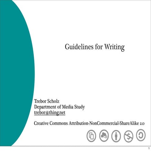 Guidelines for Writing | PDF
