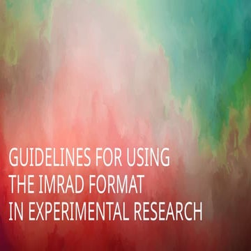 Guidelines-in-IMRaD-Format. Experimental Psychology | PPTX