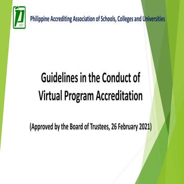 GUIDELINES IN THE CONDUCTION OF PAASCU ACCREDITATION | PPTX