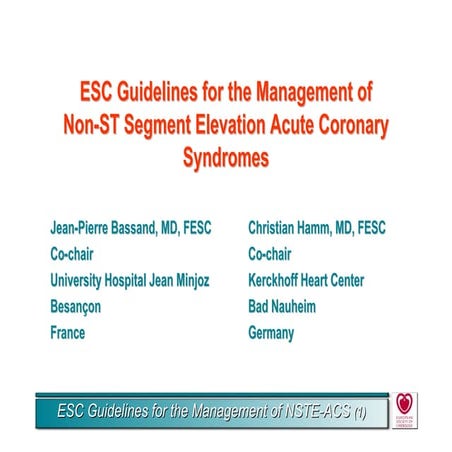 Guidelines nste-acs-slides | PDF | Heart and Cardiovascular Diseases ...
