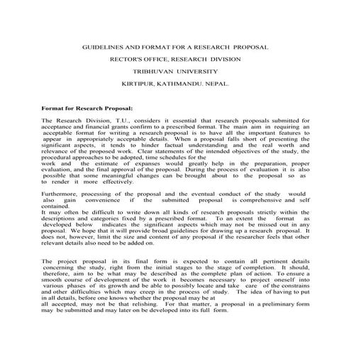 Guidelines and format for a research | PDF