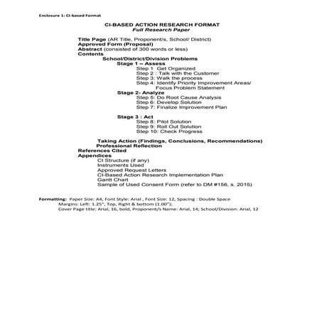 Guidelines ci ar format | PDF