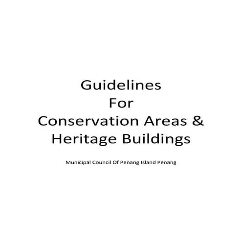 Guidelines for conservation areas and heritage buildlings (extract) | PDF