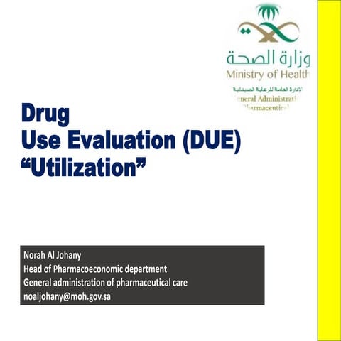 (DUE) Drug use evaluation | PPTX