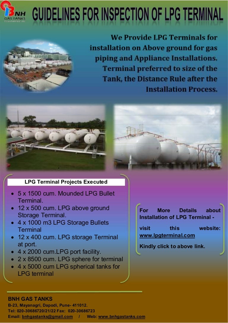 Guidelines for Inspection of LPG Terminal