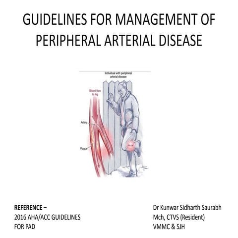 Guidelines for management of peripheral arterial disease | PPTX