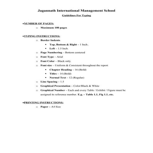 Guidelines for mentorship project report | PDF