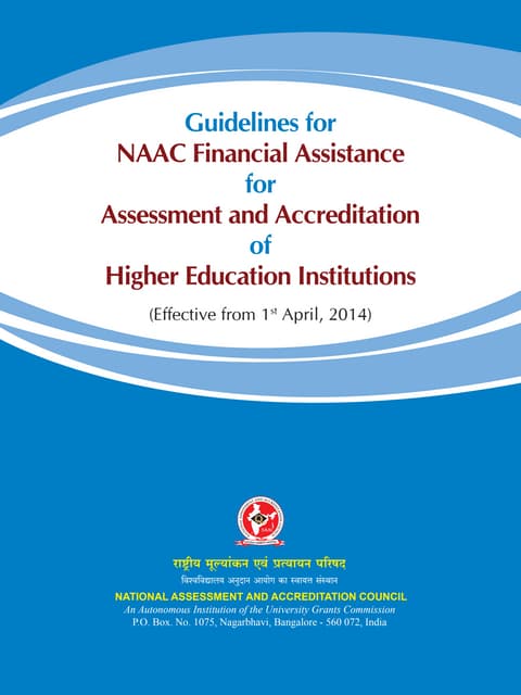 NAAC REFORMS IN ACCREDITATION 2024 | PPTX