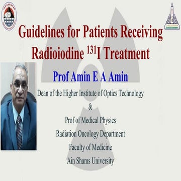 Guidelines for patients receiving radioiodine i 131 treatment | PDF