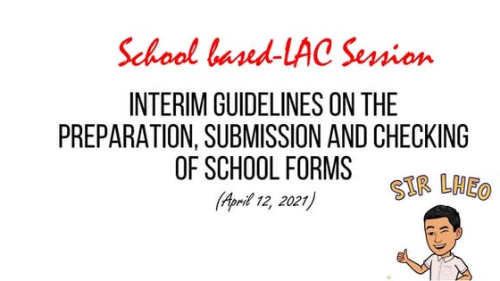 SPES FORMS AND IMPLEMENTATION REMINDERS (1).pptx | Government Support and Welfare | Financial ...