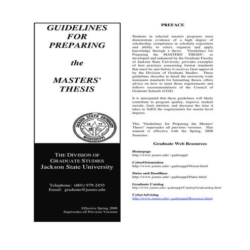 Guidelines for preparing the master´s thesis | PDF