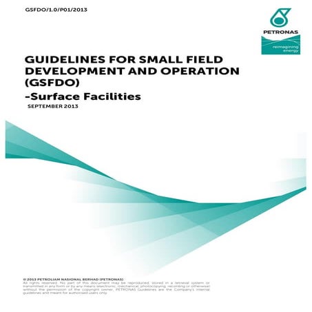 Guidelines for small fields development and operations (gsfdo) surface ...