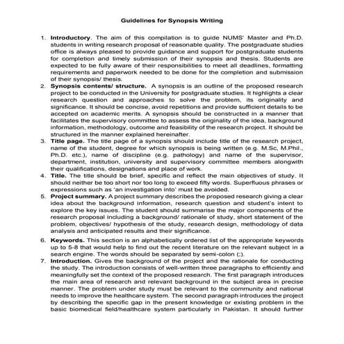 How to write a research synopsis | PPTX
