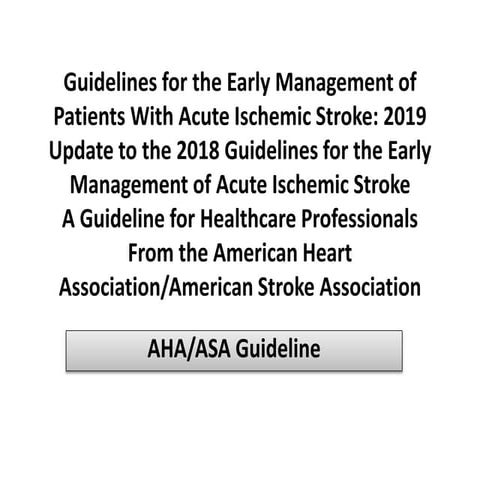 Guidelines for the early management of patients with | PPTX