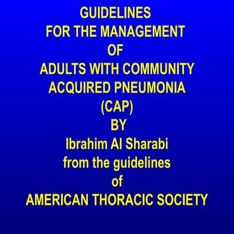 Guidelines for the management of adults with community acquired ...